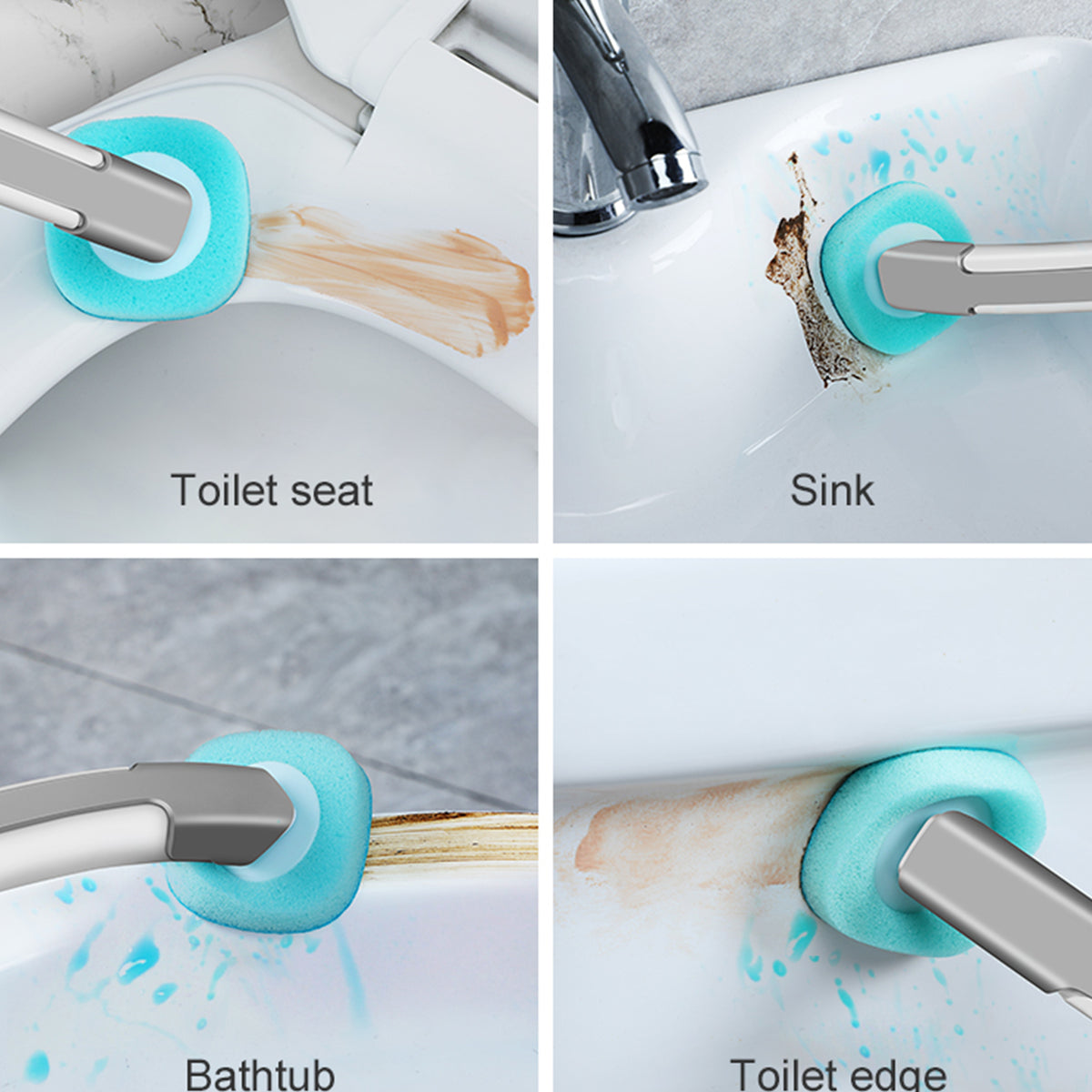 Toilet Cleaning Tool Set - Disposable Toilet Bowl Brush and Holder wit ...