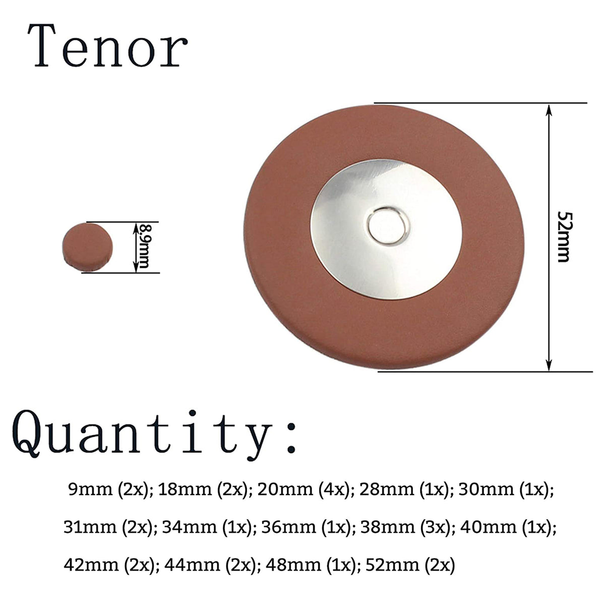 Tenor Saxophone Leather Pads Replacement (25 pcs) – Adore Pro